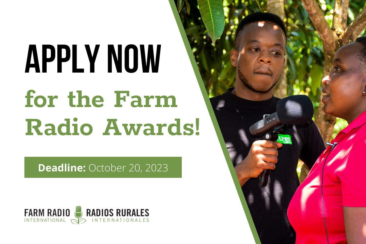 Apply for the Farm Radio Awards! : Barza Wire